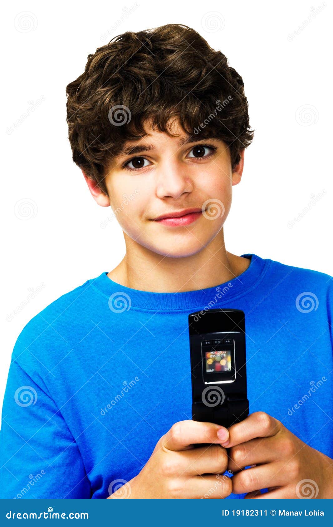 Portrait of Boy Text Messaging Stock Image - Image of pose, portrait ...