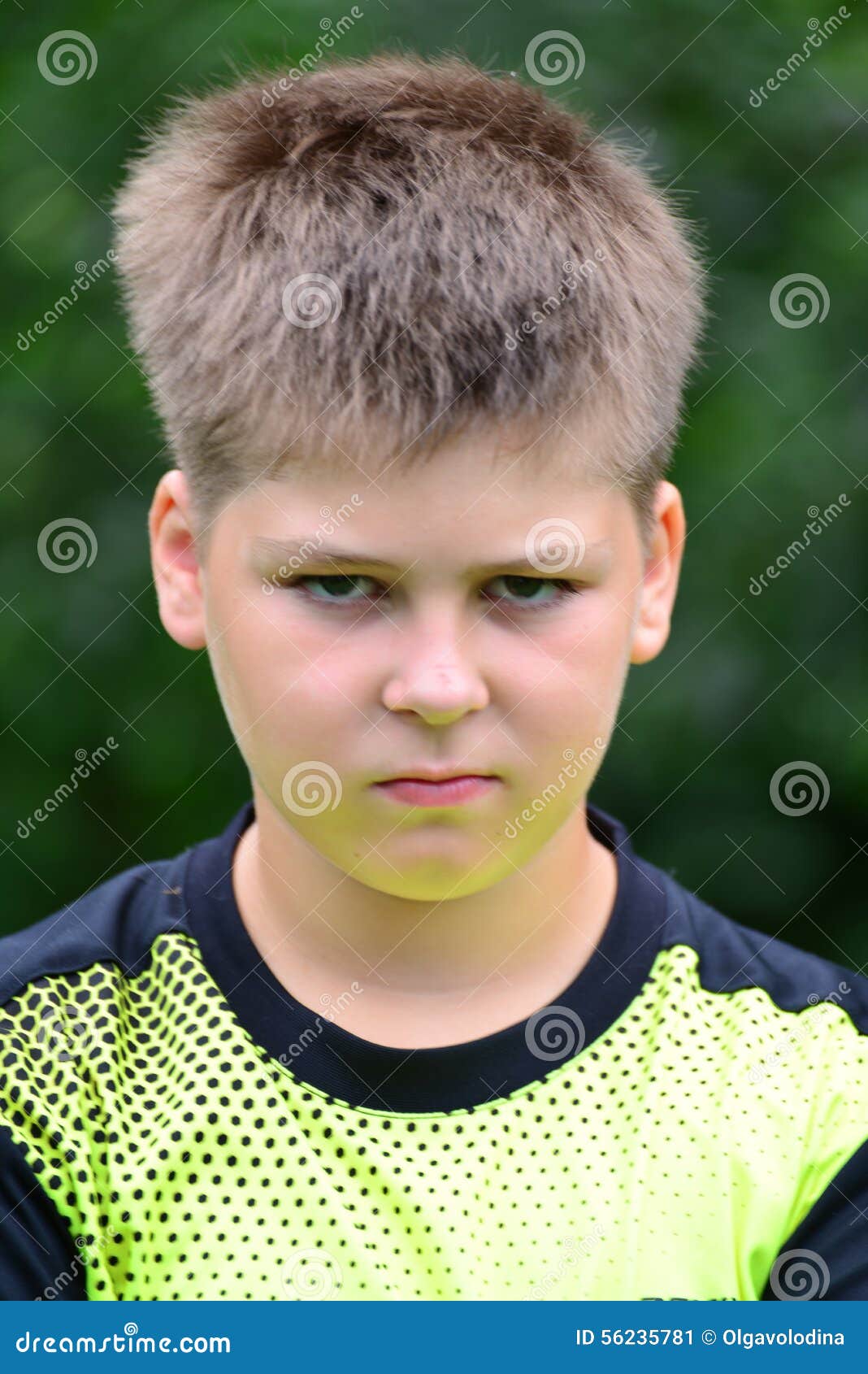 Portrait of Boy Unhappy on the Nature Stock Image - Image of tear ...
