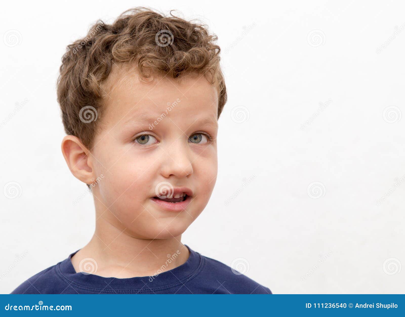 Portrait of a Boy on a White Background Stock Photo - Image of cute ...