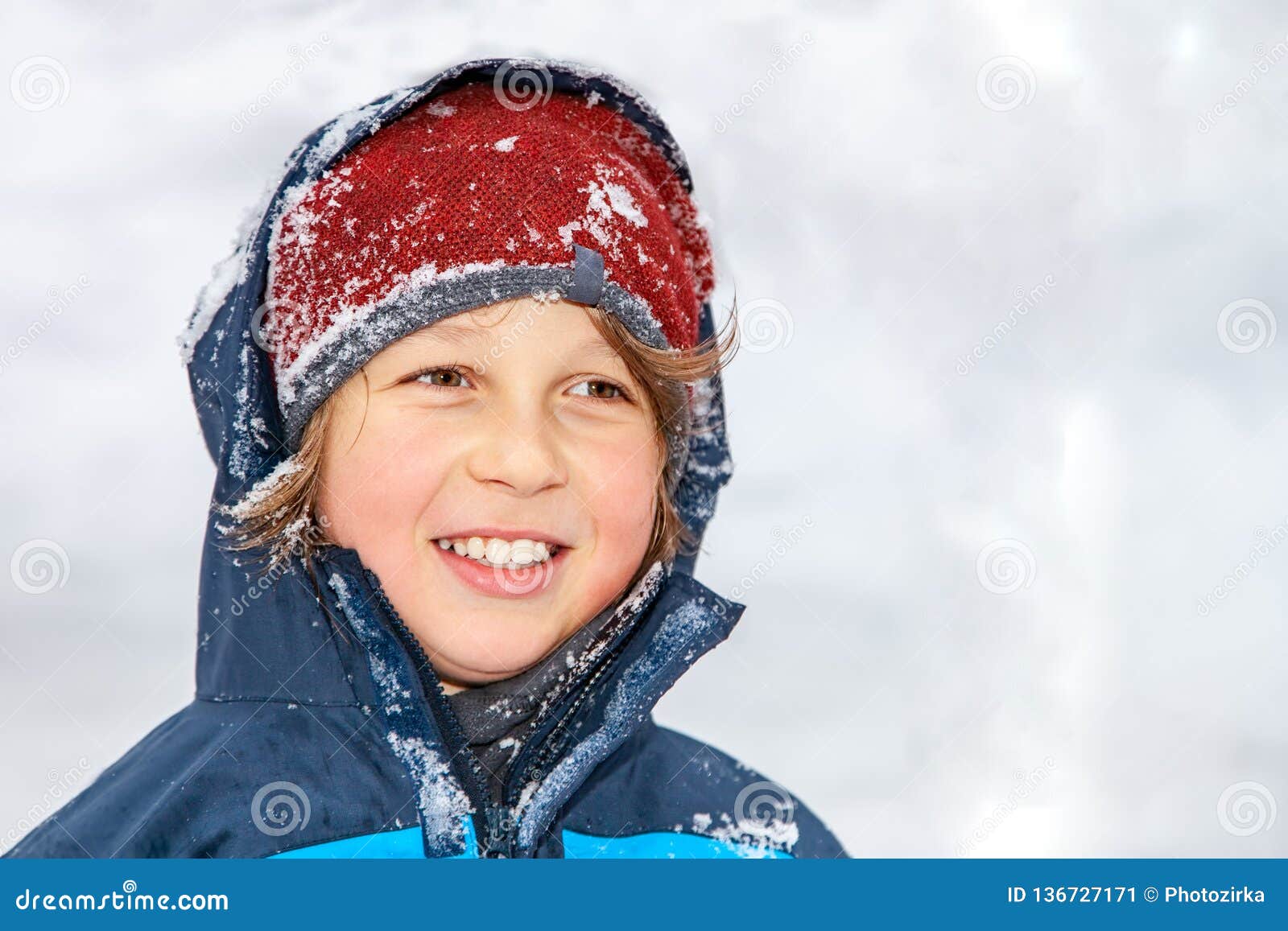 Portrait of a Boy in Winter Stock Image - Image of child, person: 136727171