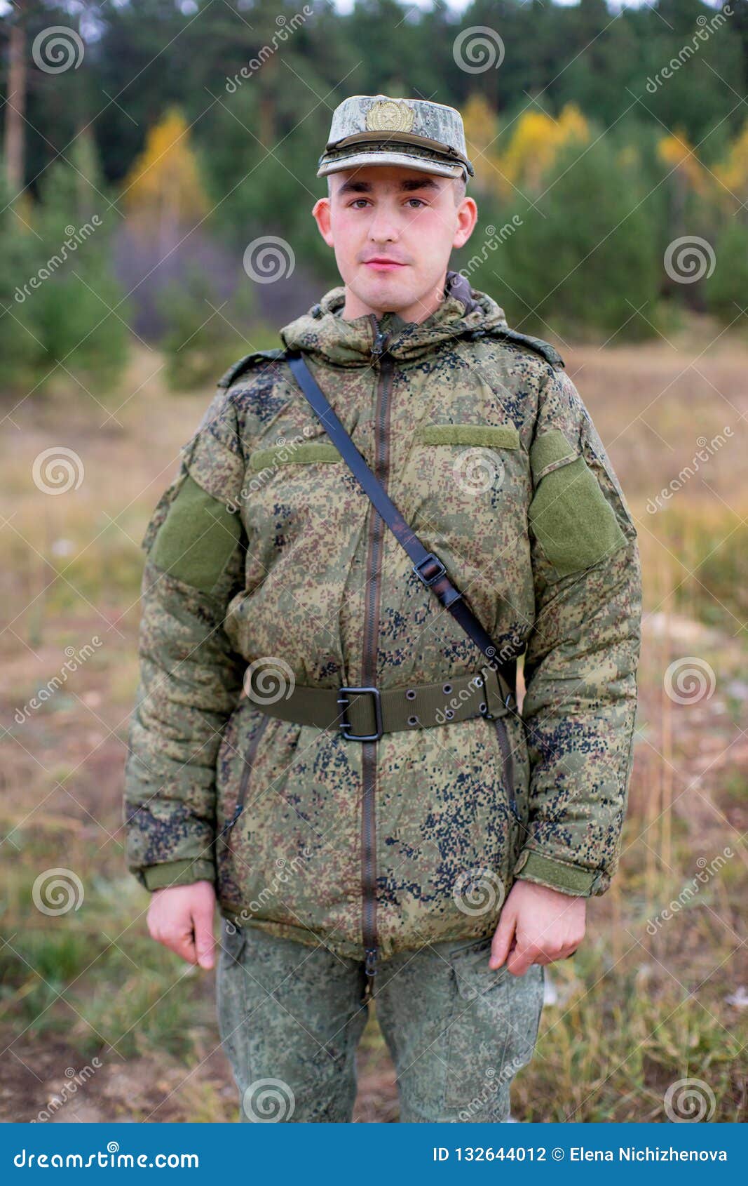 A Portrait of a Brave Soldier Standing Stock Photo - Image of patriotic ...