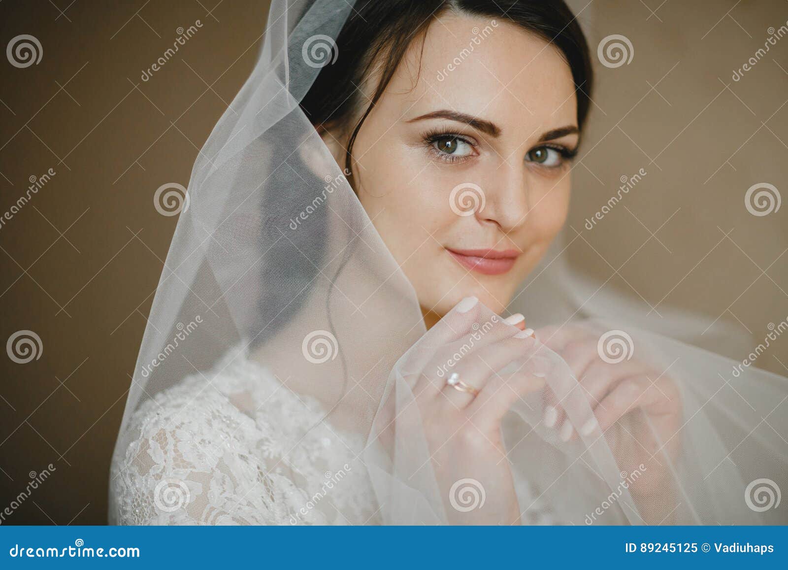 Portrait of the bride stock image. Image of eyes, celebration - 89245125