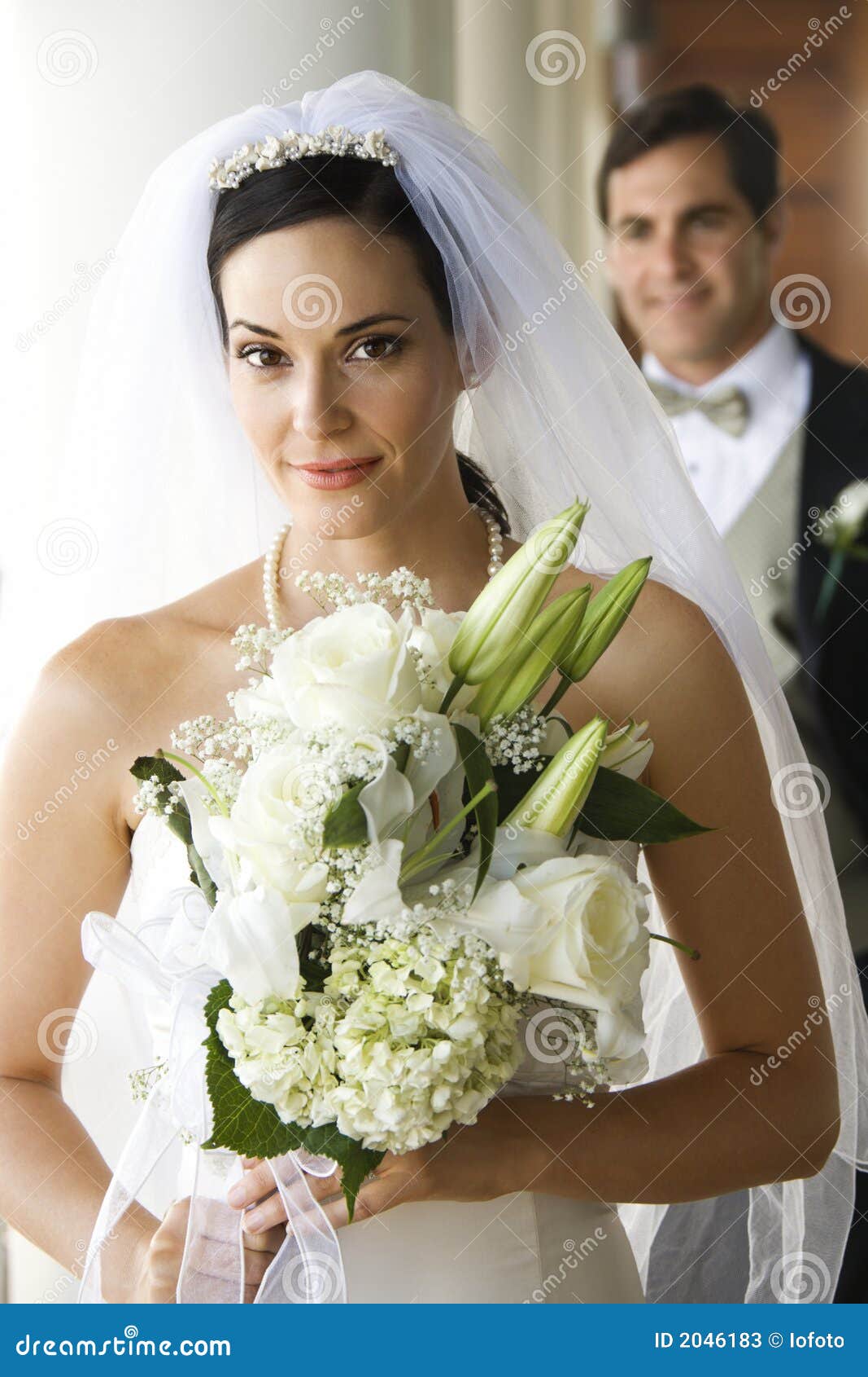 Portrait of Bride and Groom. Stock Image - Image of caucasian, flower ...