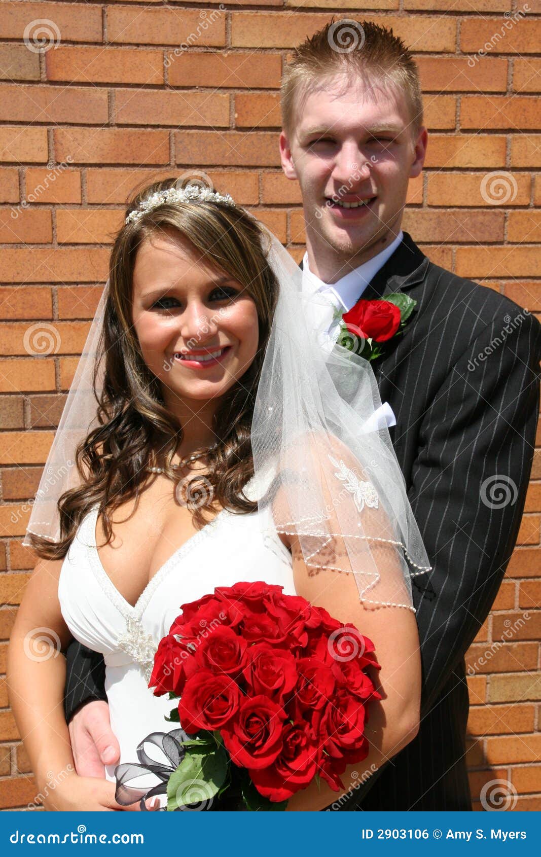 Portrait of Bride and Groom Stock Photo - Image of cheerful, adult: 2903106