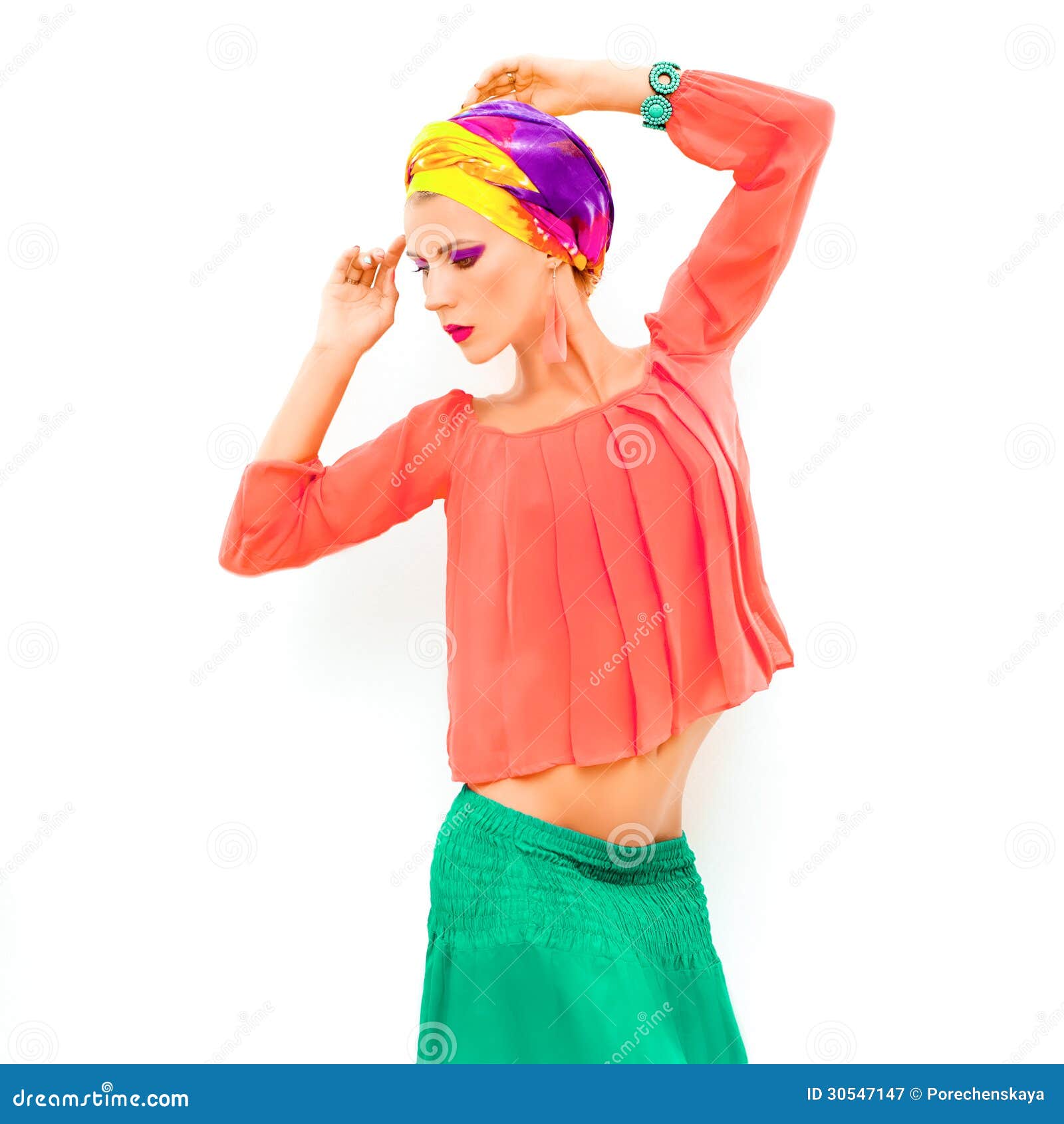 Portrait of a bright girl stock image. Image of color - 30547147