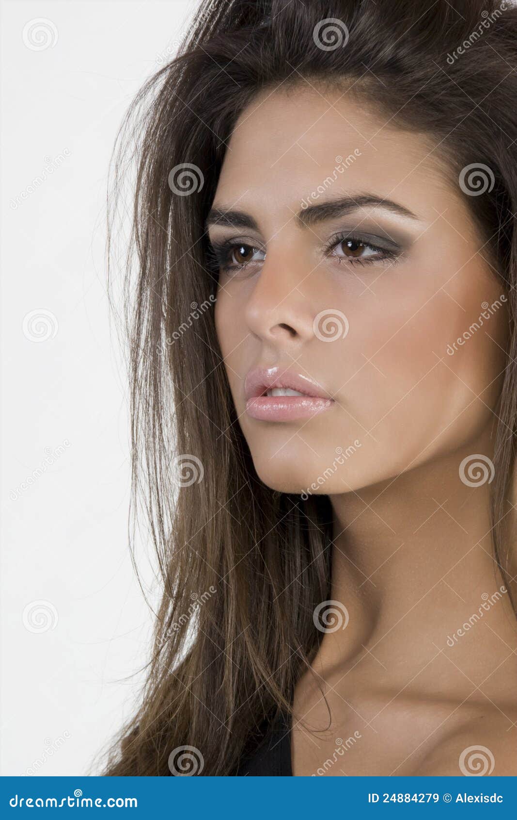 Portrait of brunette girl stock image. Image of look - 24884279