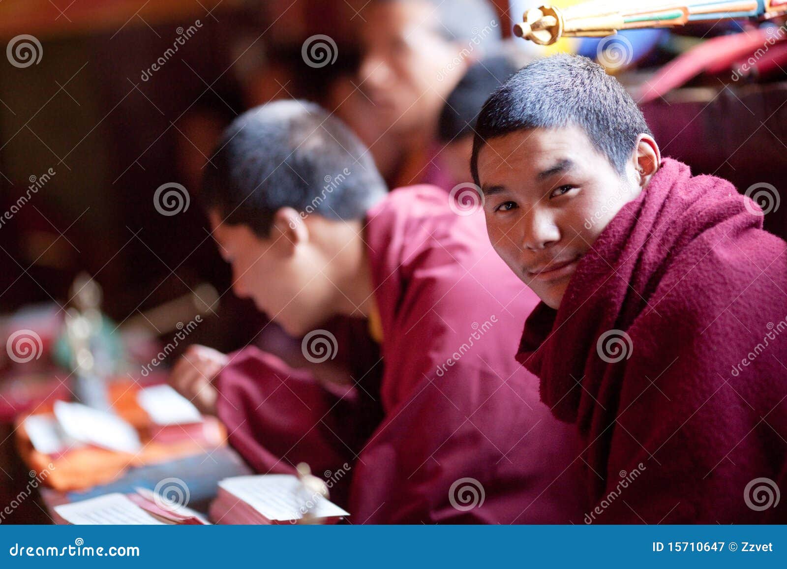 Portrait of Buddhist Monk at Puja Editorial Photography - Image of ...