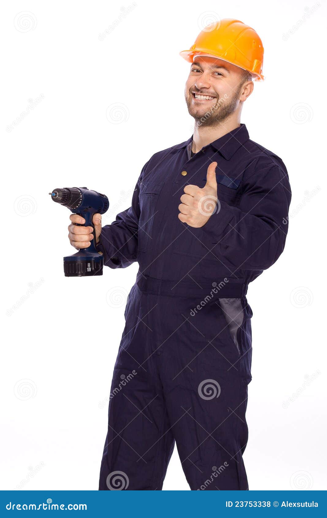 Portrait of a builder stock photo. Image of adult, person - 23753338