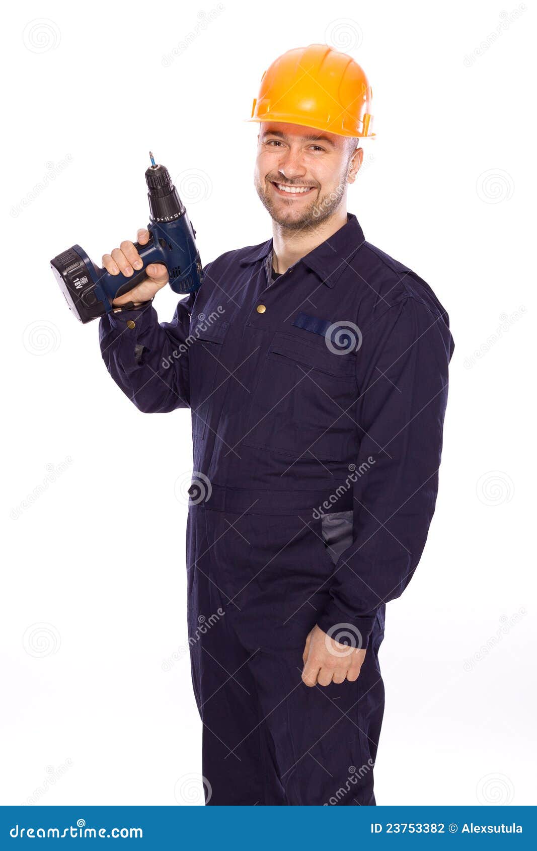 Portrait of a builder stock photo. Image of comfortable - 23753382
