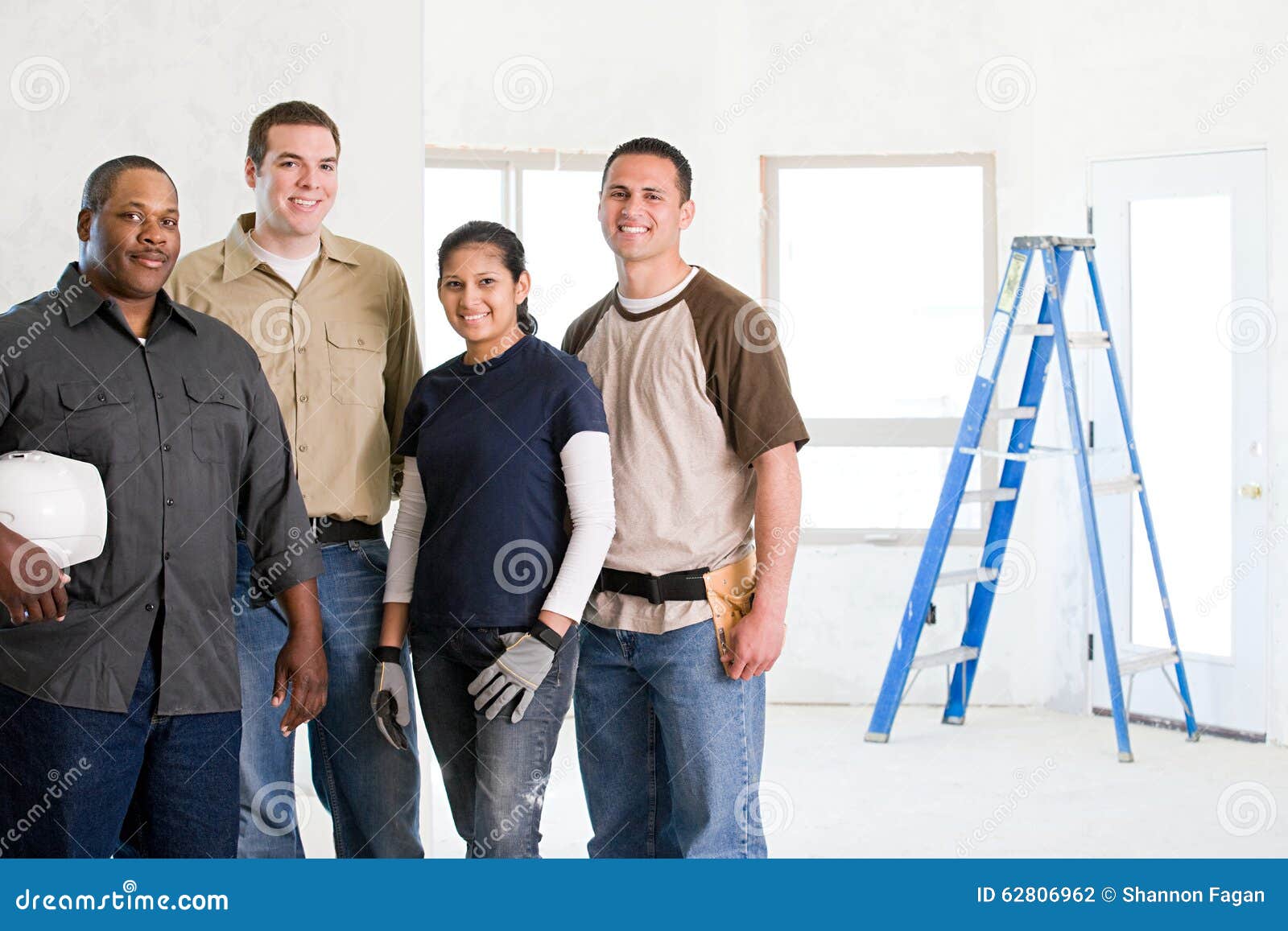 Portrait of builders stock photo. Image of hard, happiness - 62806962