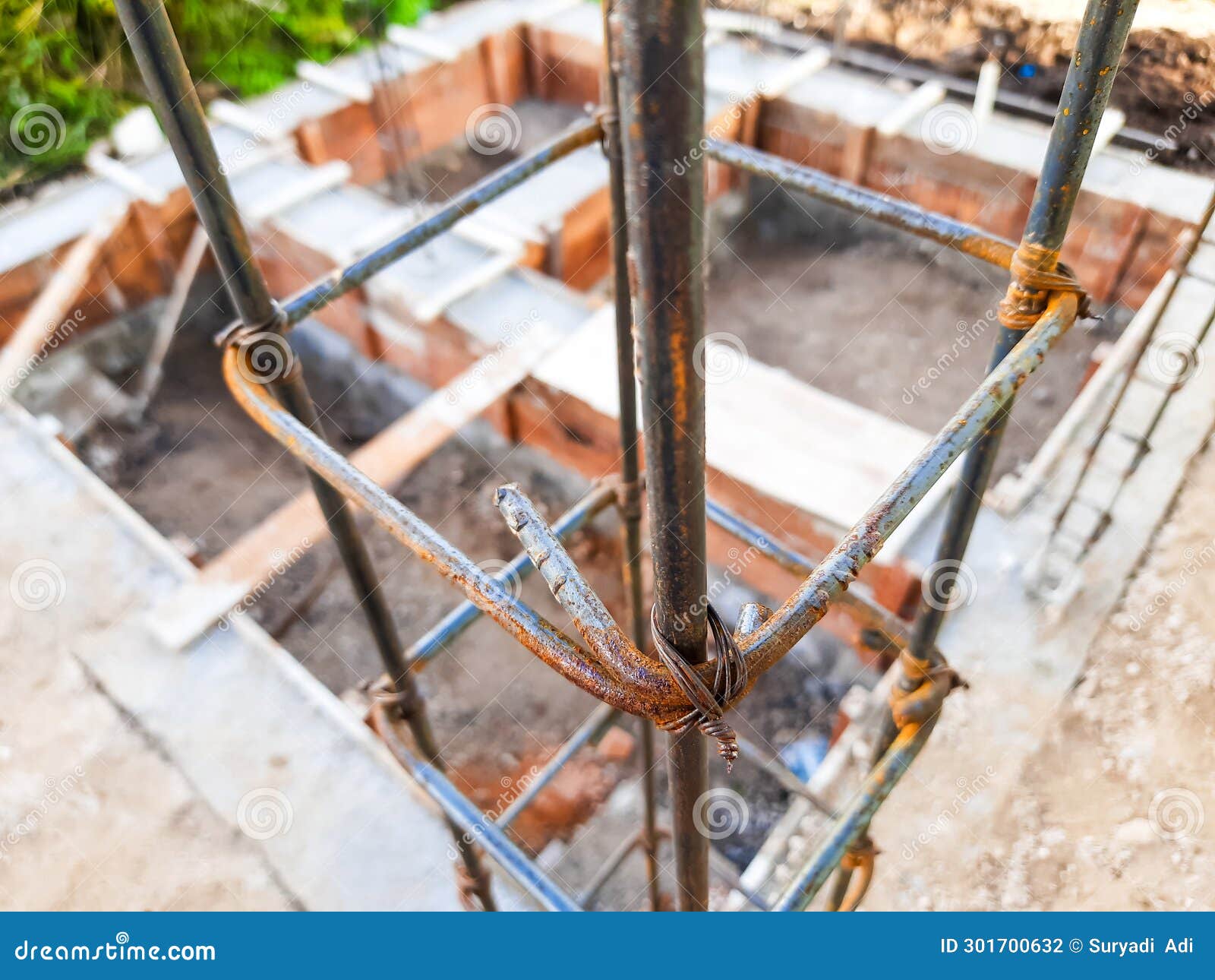 Portrait of a Building S Iron Pole Which Focuses on the Iron Pole ...