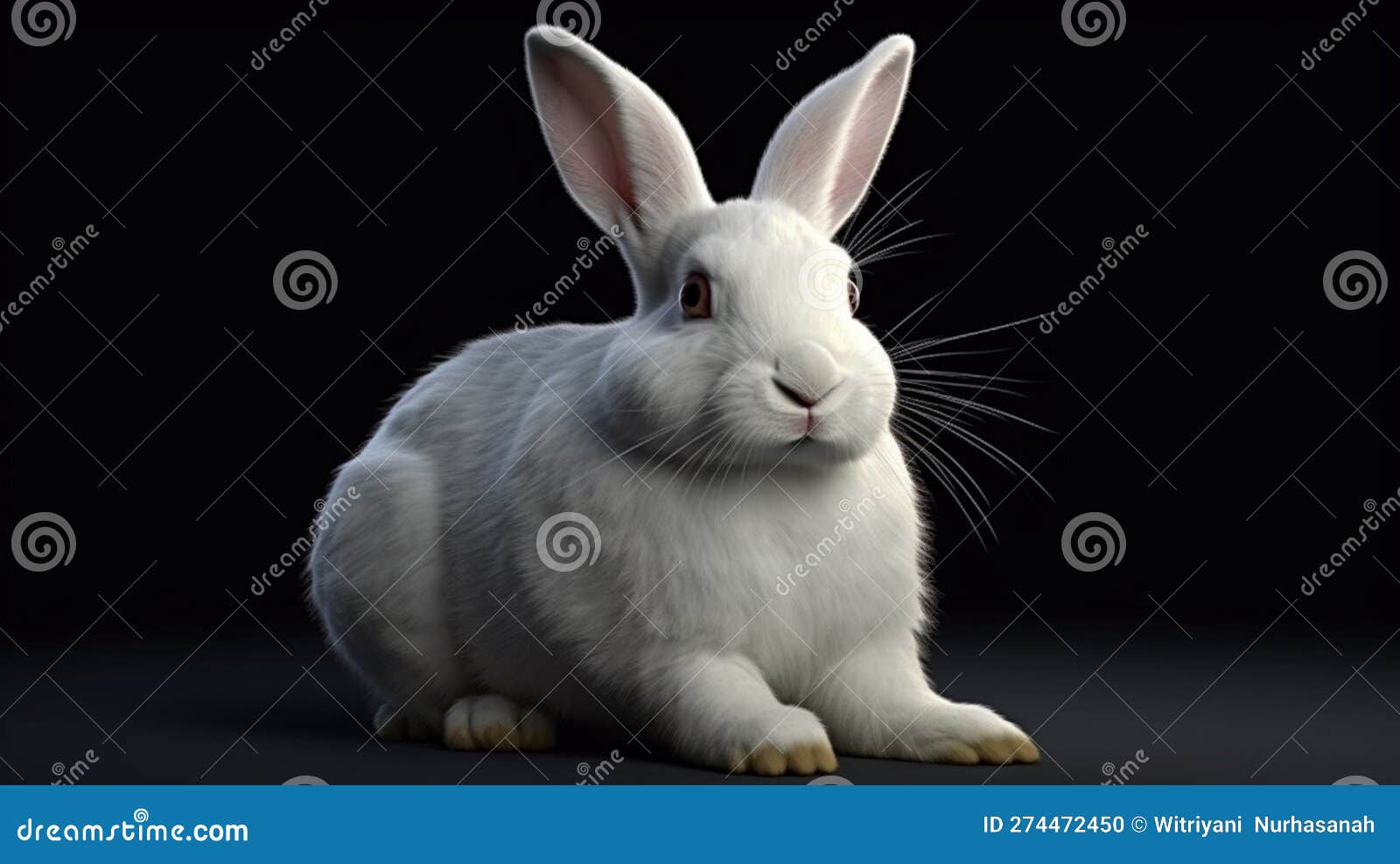 Portrait of a Bunny or Rabbit on a Dark Background. Easter Bunny Stock ...