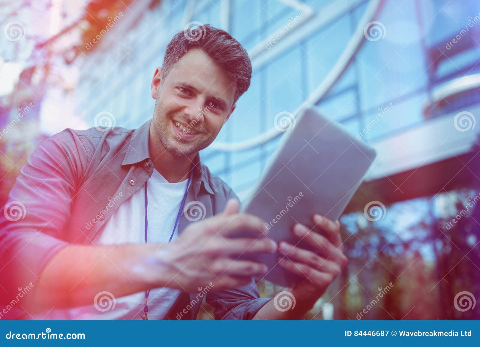 Portrait of Business Executive Using Digital Tablet Stock Image - Image ...