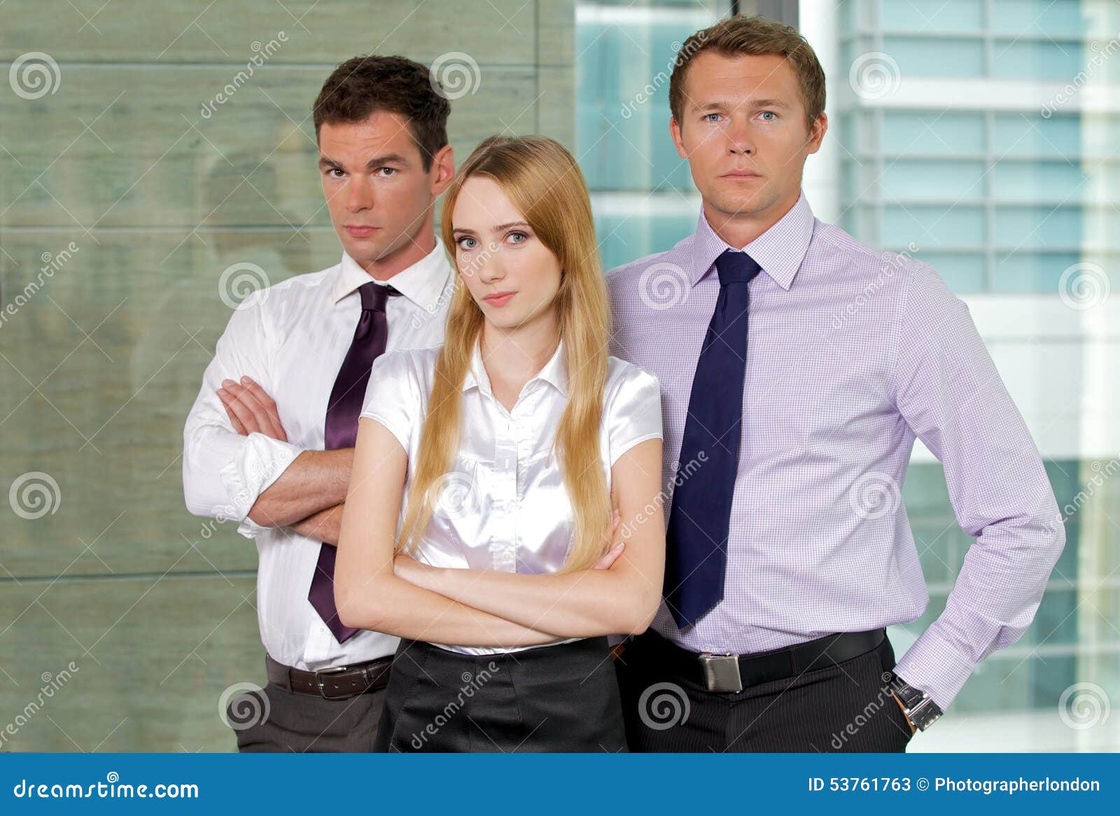 Portrait of Business Executives at Office Stock Image - Image of three ...
