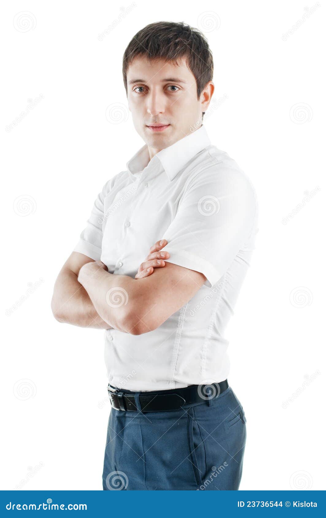 Portrait of Business Man, Isolated on White Stock Photo - Image of ...