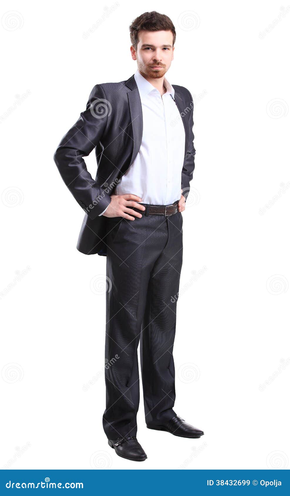 Portrait of a Business Man Isolated on White Stock Image - Image of ...