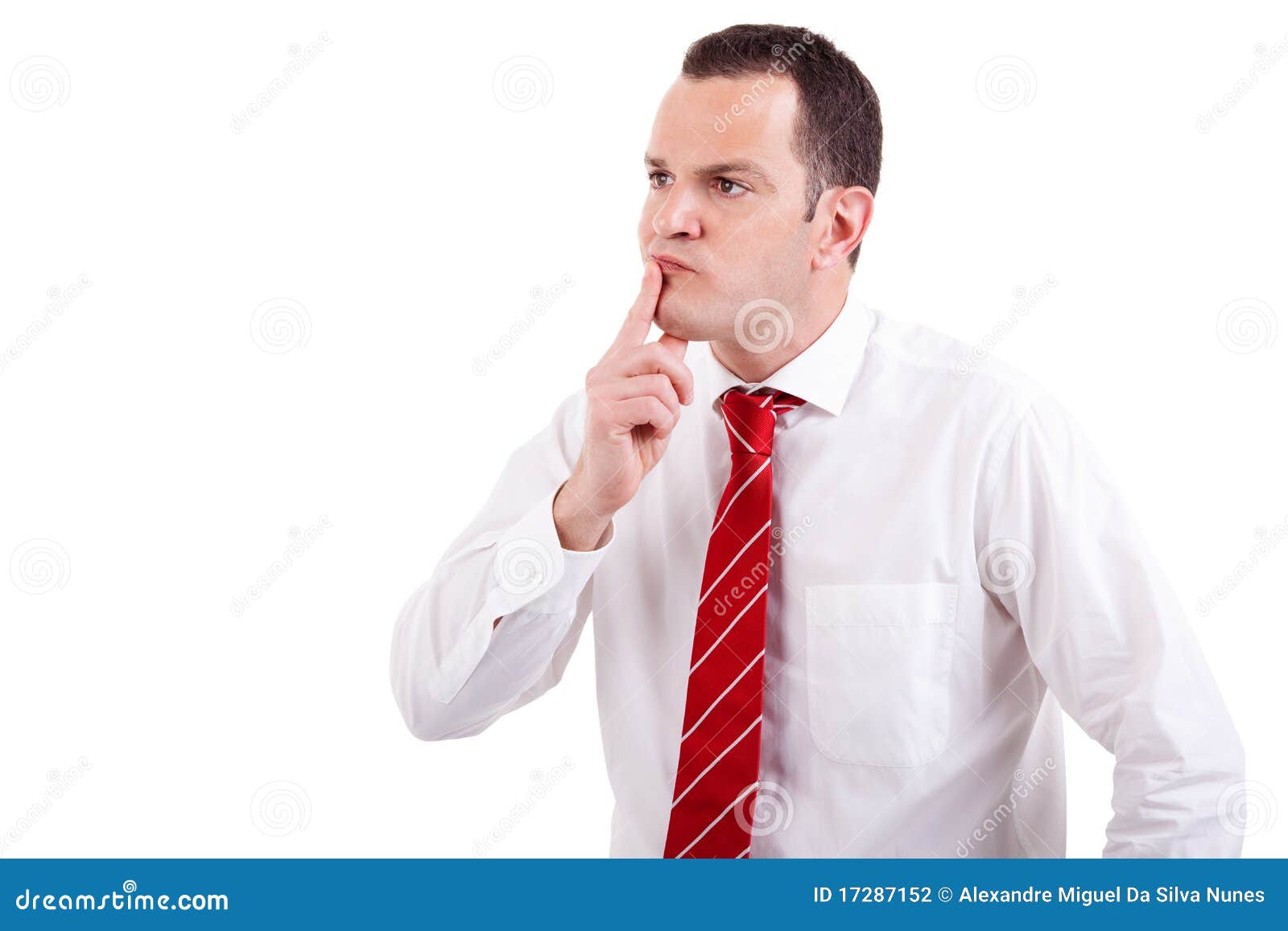 Portrait of a Business Man Thinking Stock Photo - Image of friendly ...