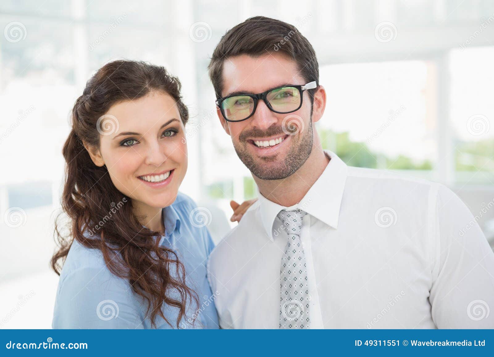 Portrait of Business Partner Smiling Together Stock Image - Image of ...