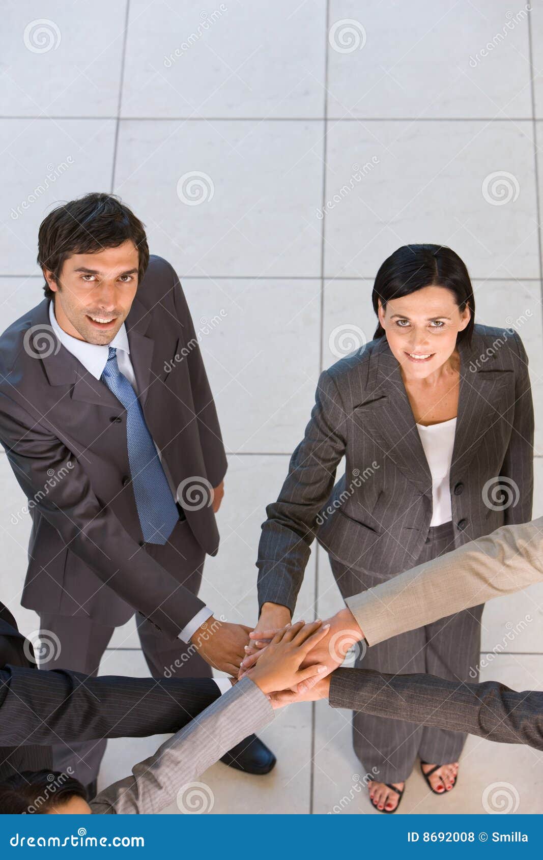 Portrait of Business People Holding Hands Stock Photo - Image of ...