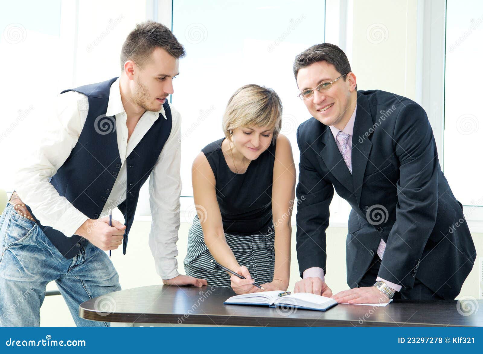 Portrait of Business Team in Discussion. Stock Photo - Image of ...