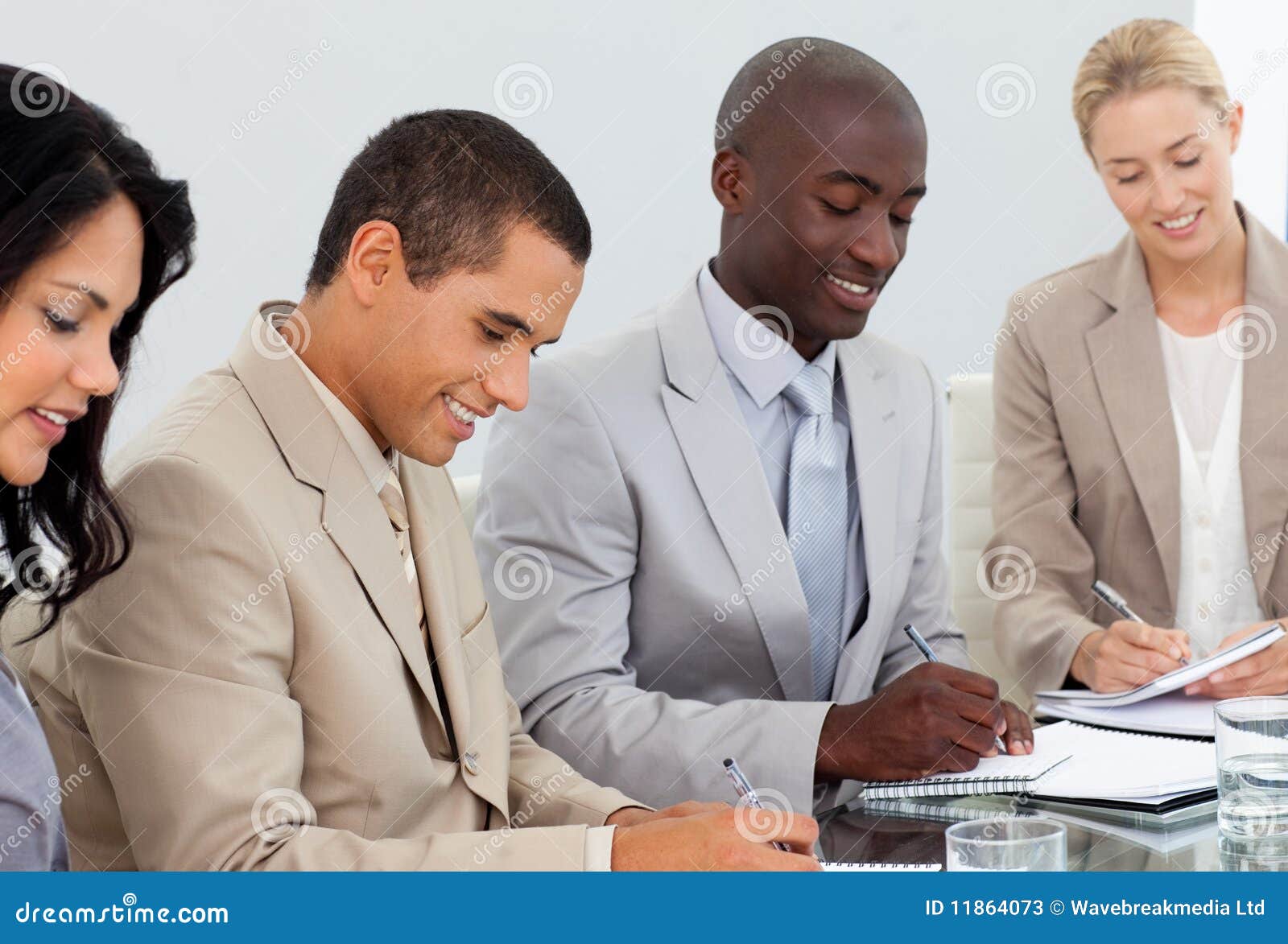 Portrait of a Business Team in a Meeting Stock Image - Image of ...