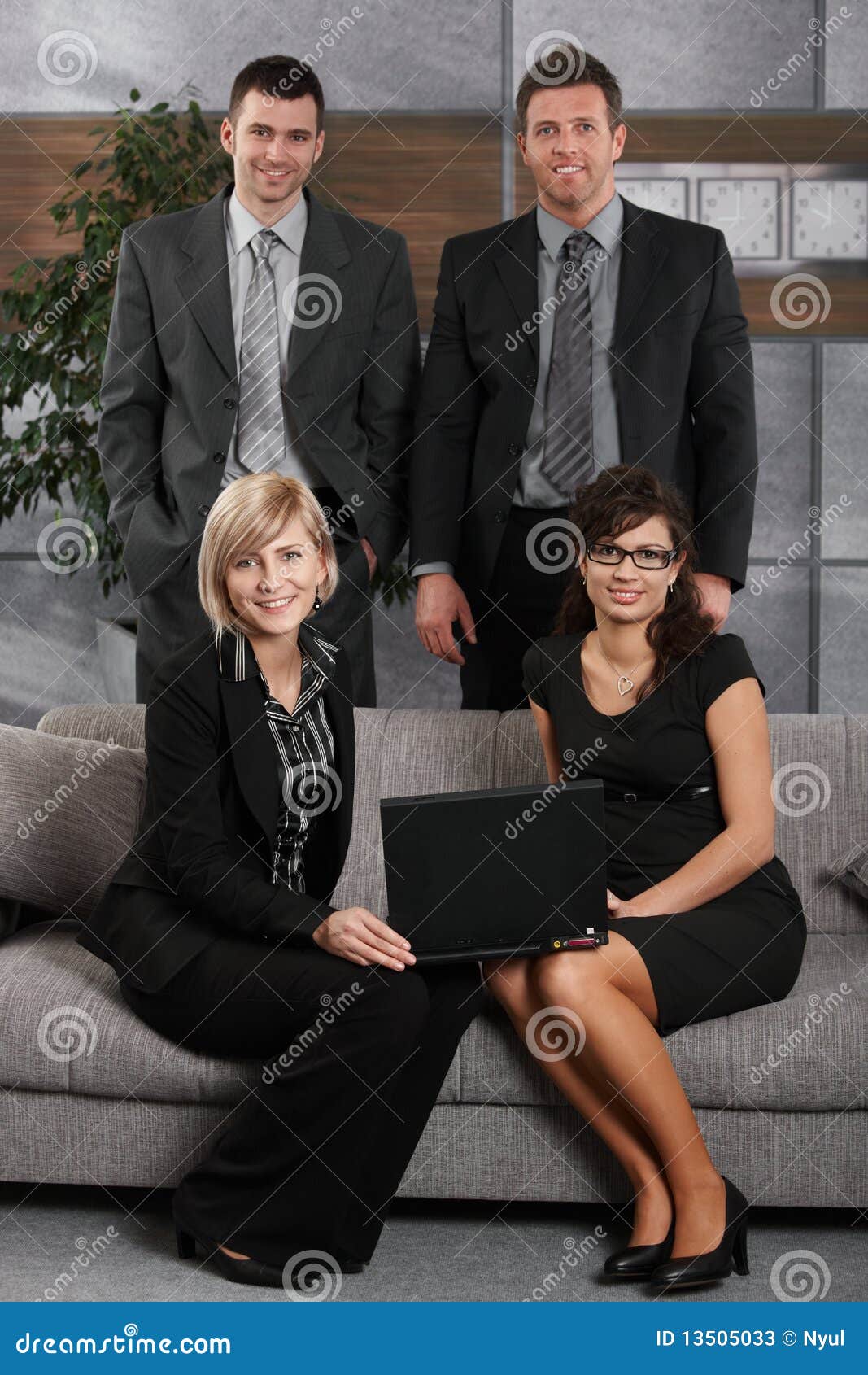 Portrait of Business Team in Office Stock Image - Image of crew ...