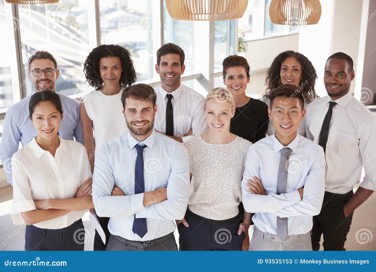Portrait of Business Team in Office Stock Image - Image of corporate ...