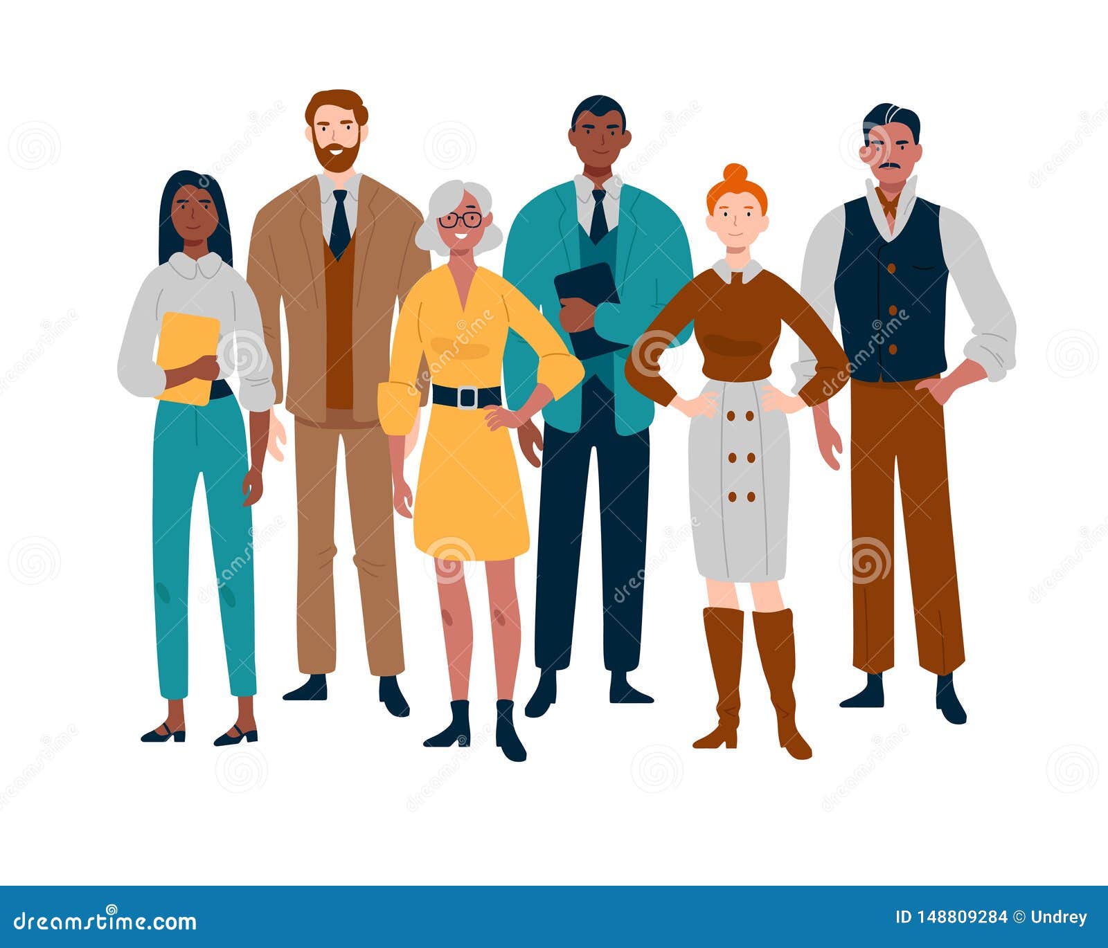 Portrait of Business Team Standing Together. Multiracial Business ... Portrait of Business Team Standing Together. Multiracial Business ...