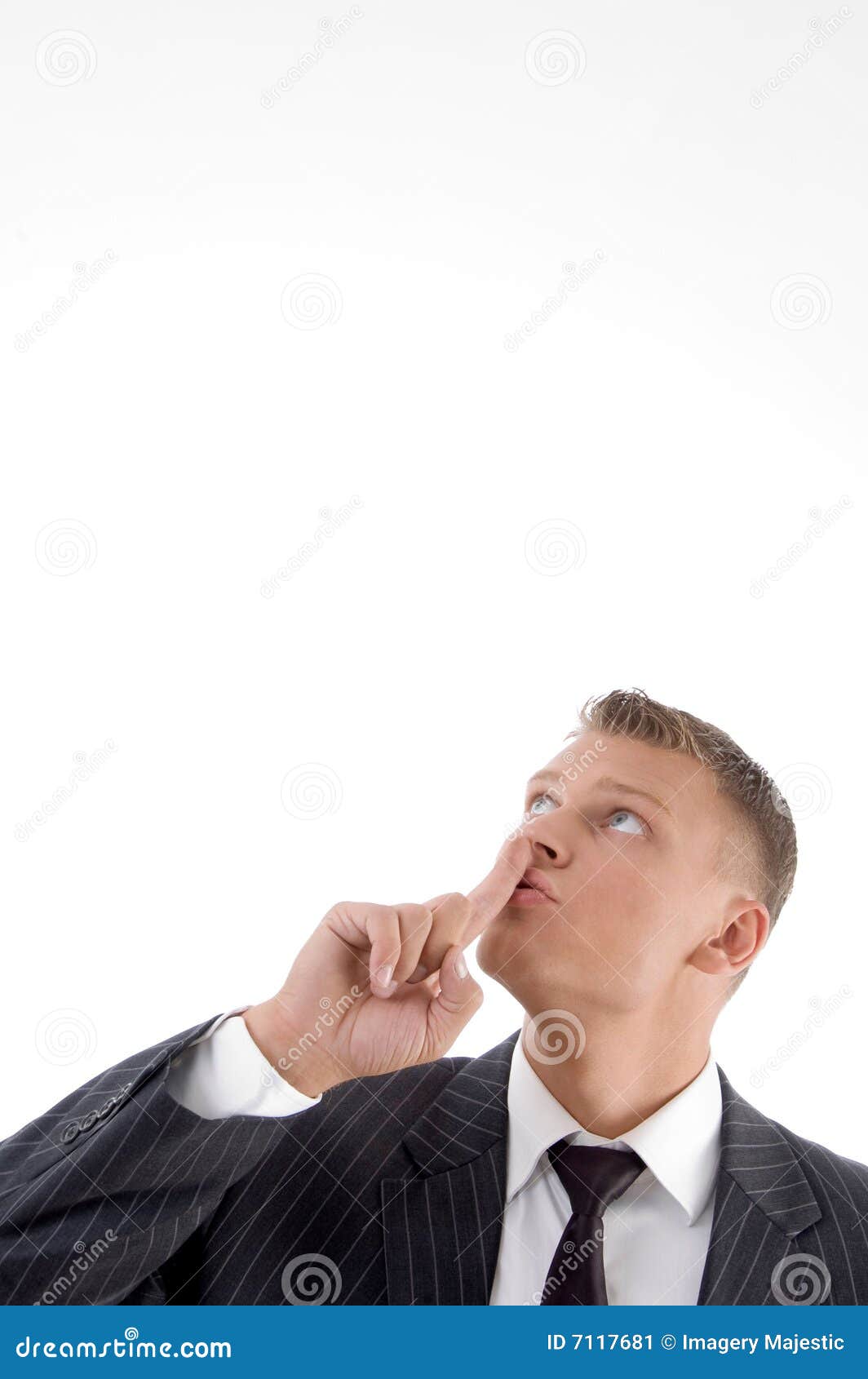 Portrait of Businessman Asking To Keep Silent Stock Image - Image of ...