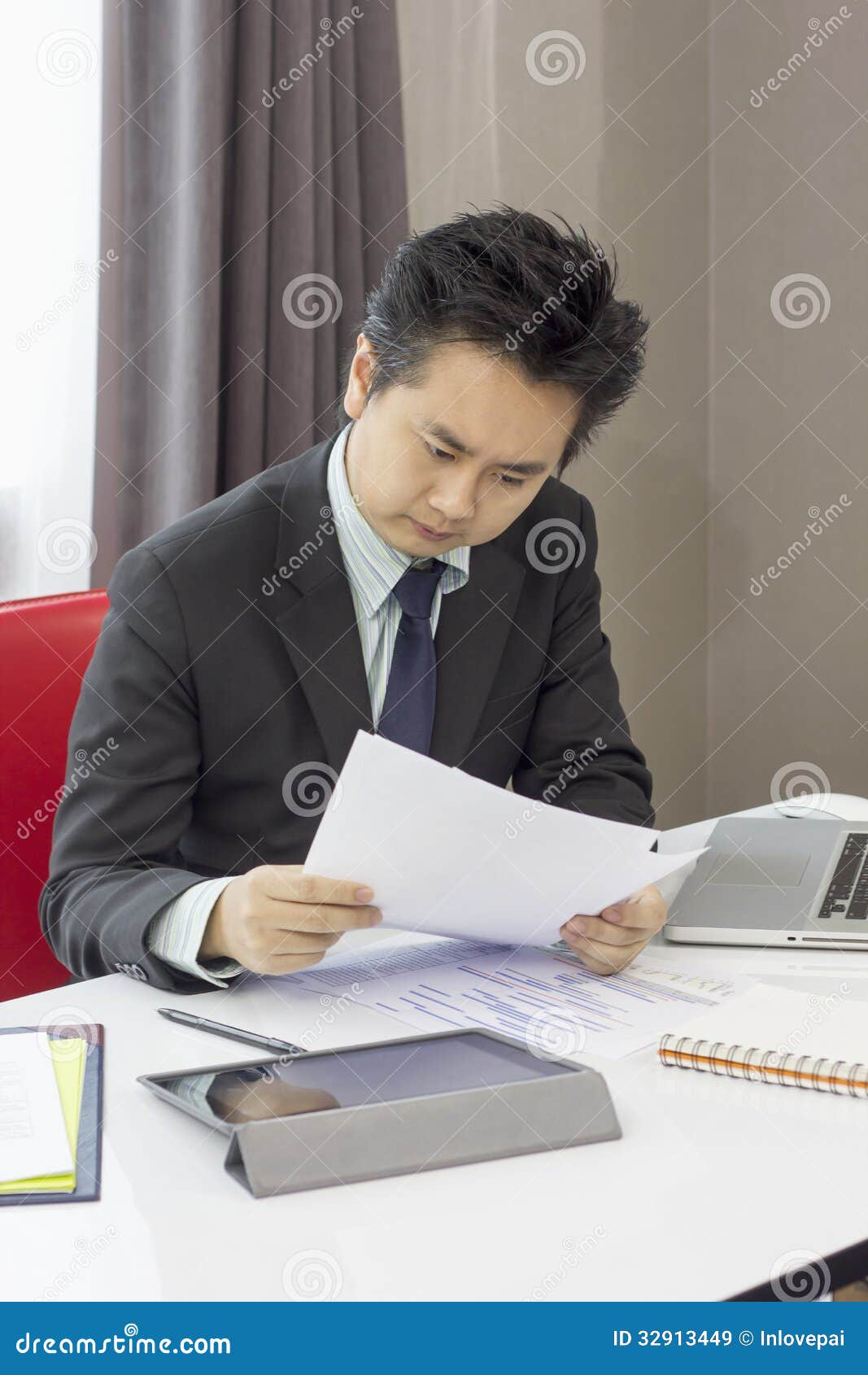 Portrait of Businessman Busy Emotion Stock Image - Image of portrait ...