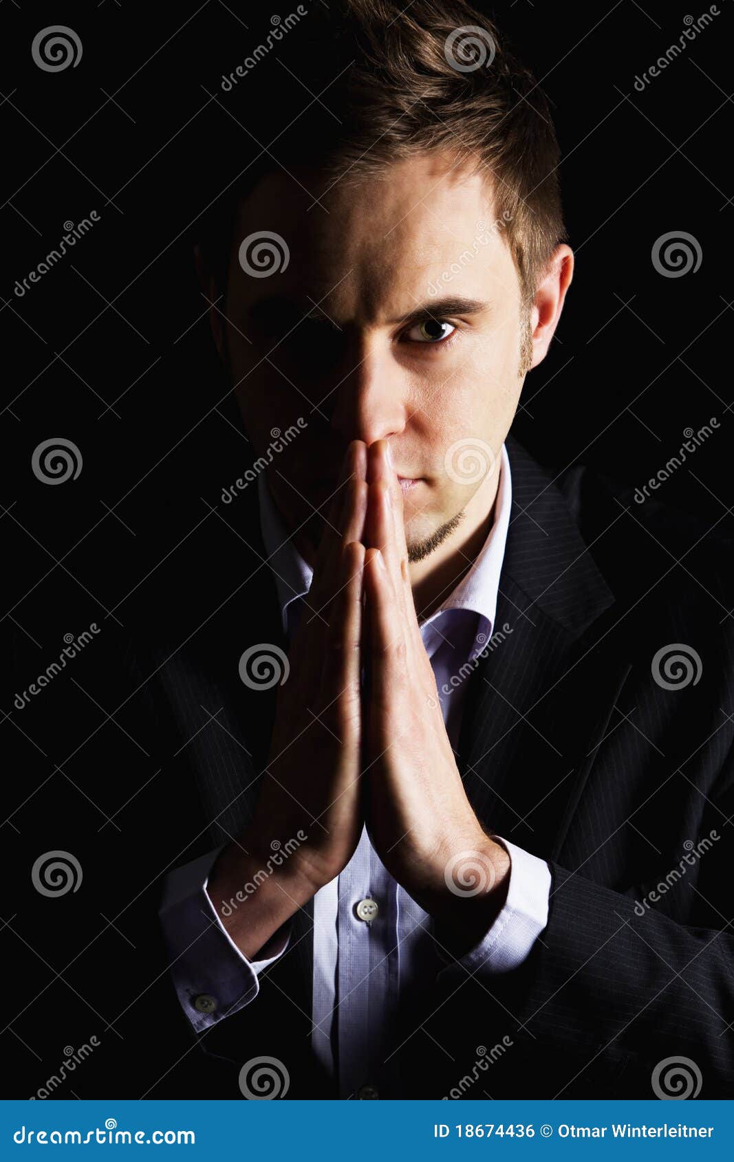 Portrait of Businessman with Folded Hands. Stock Photo - Image of ... Portrait of Businessman with Folded Hands. Stock Photo - Image of ...