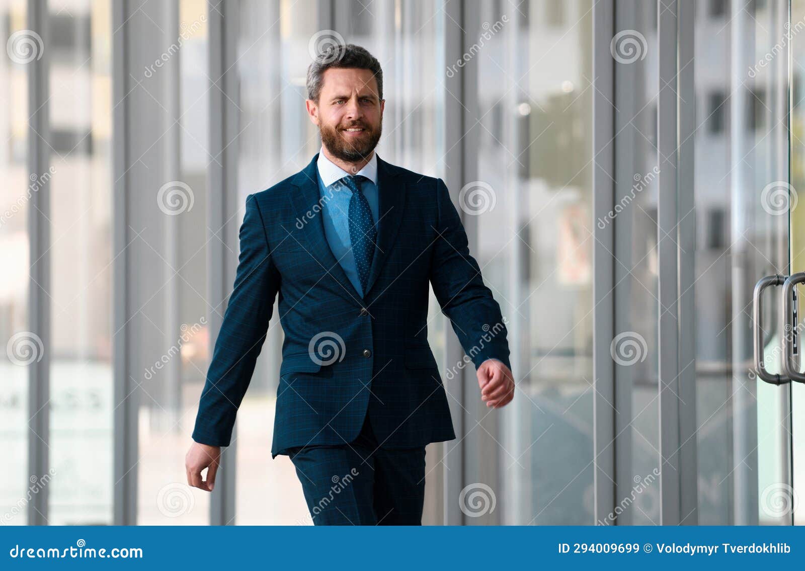 Portrait of Businessman in Front of Modern Office. Stock Image - Image ...