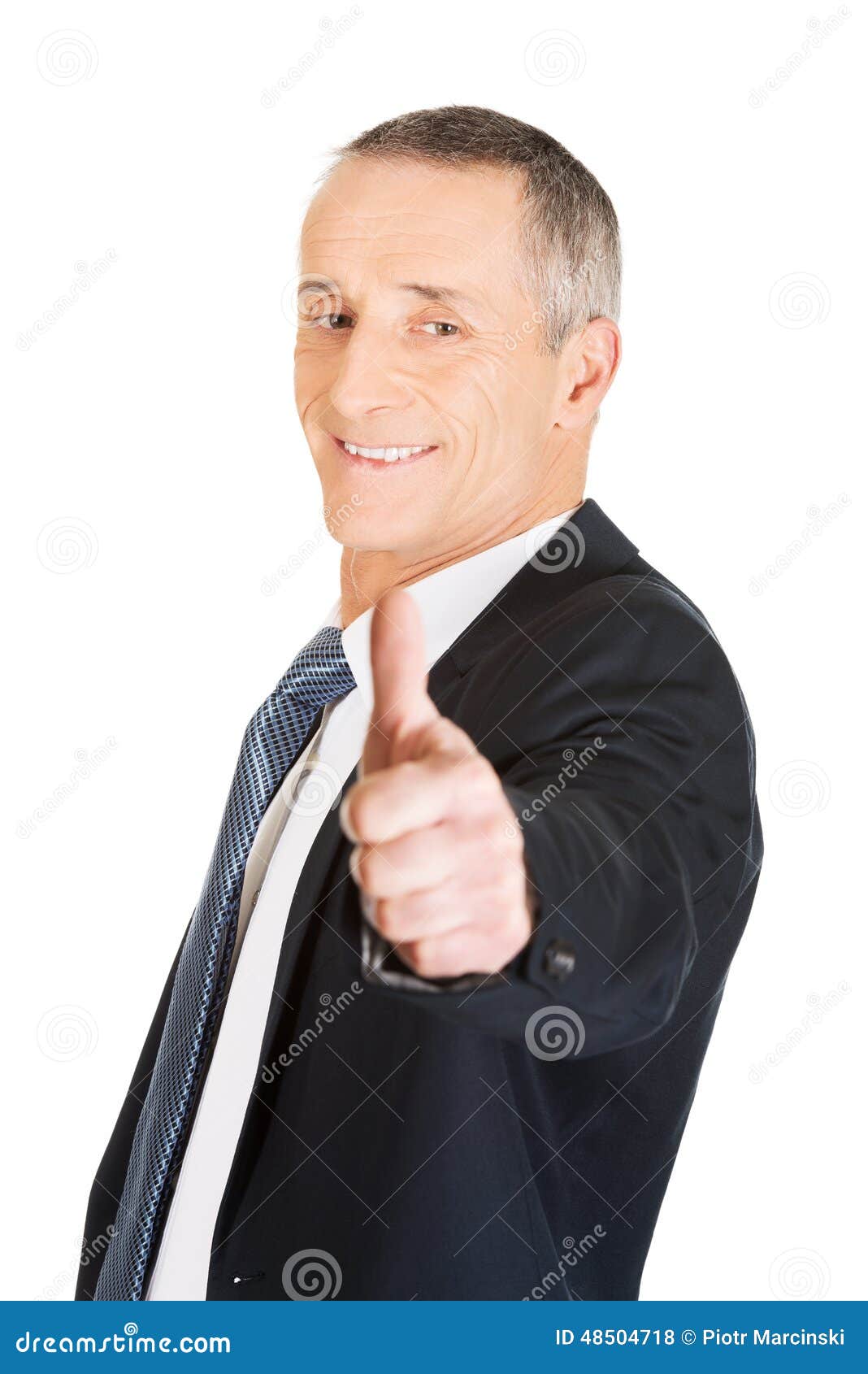Portrait of Businessman Gesturing Ok Sign Stock Photo - Image of ...