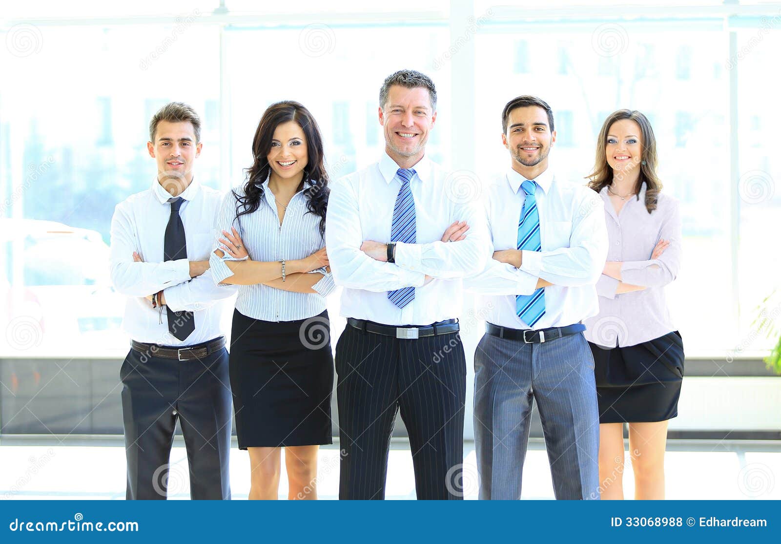 Portrait of Businessman Leading His Team Stock Photo - Image of ...