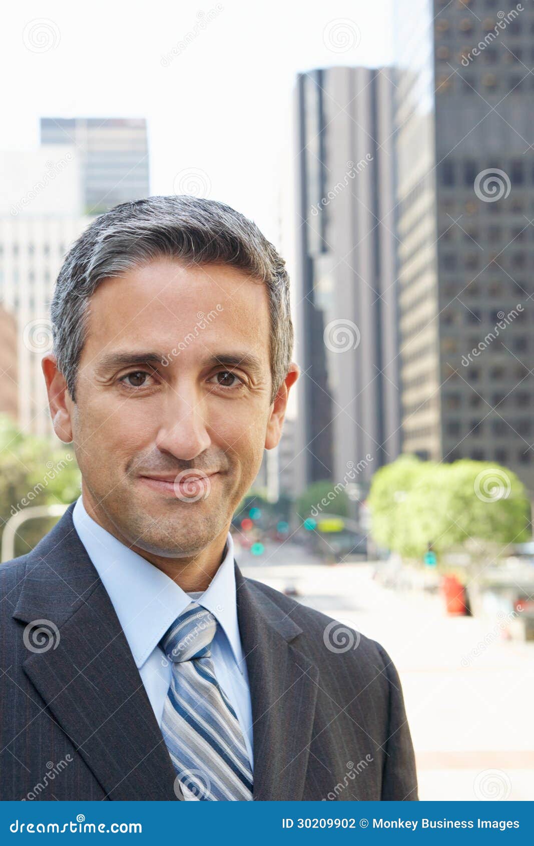 Portrait of Businessman Outside Office Stock Photo - Image of looking ...