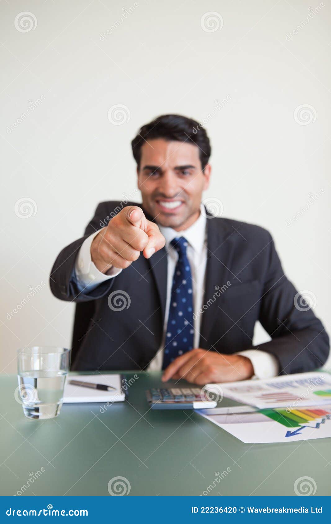 Portrait of a Businessman Pointing at the Viewer Stock Photo - Image of ...