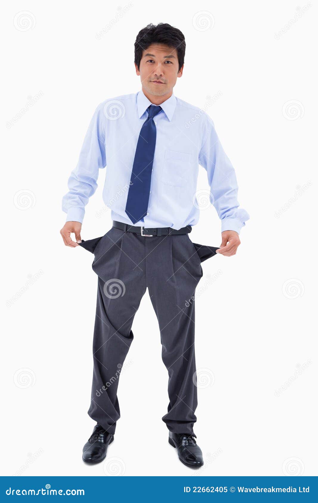 Portrait of a Businessman Showing His Pockets Stock Image - Image of ...