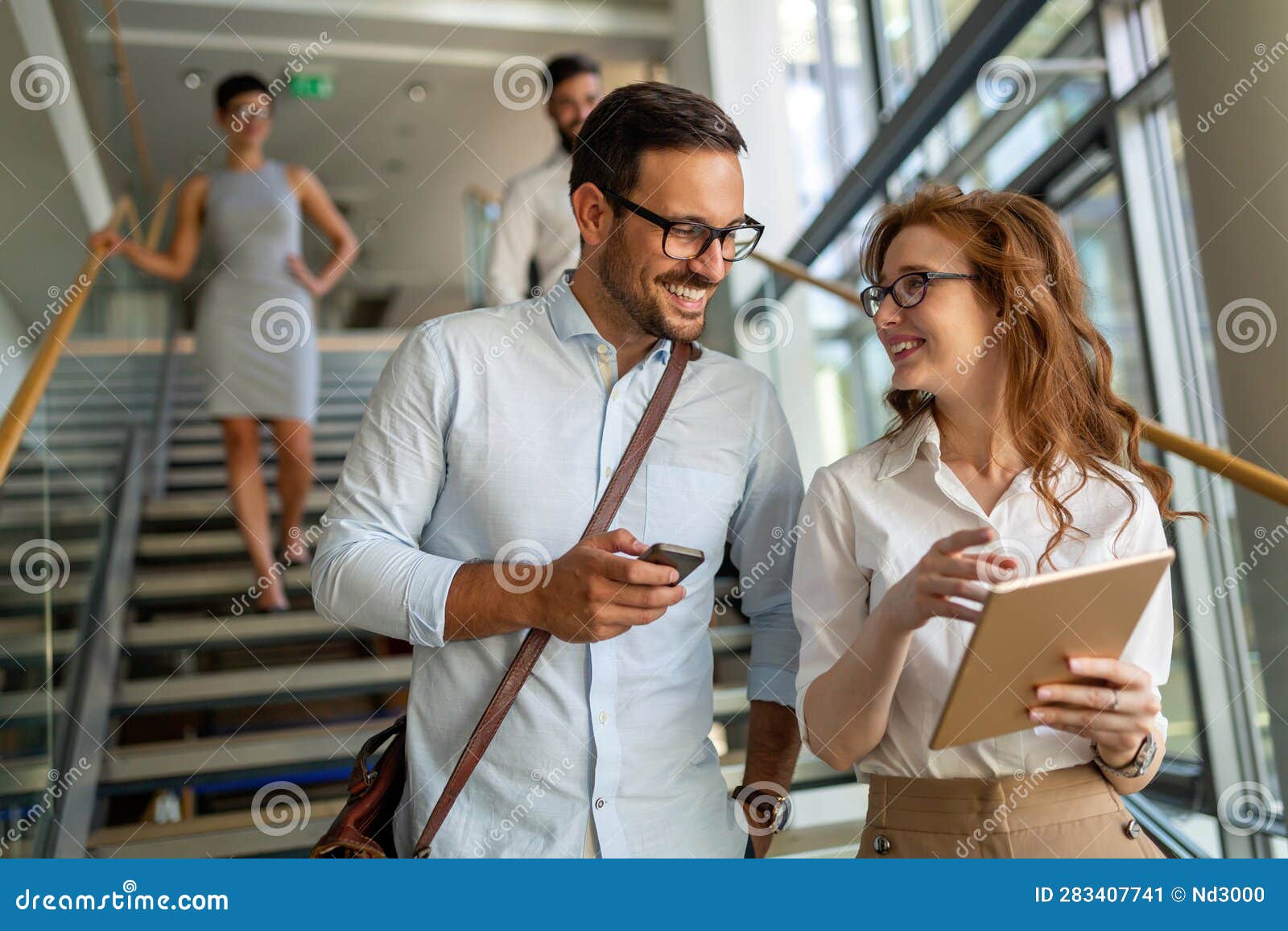 Portrait of Businesspeople Having Free Time from Work Stock Image ...