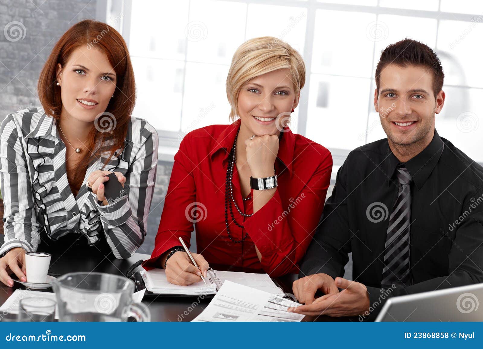 Portrait of Businesspeople at Meeting Stock Photo - Image of ...