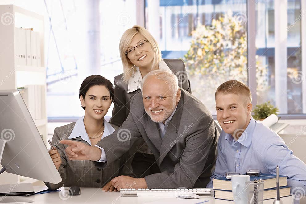 Portrait of Business Team at Work Stock Photo - Image of horizontal ...