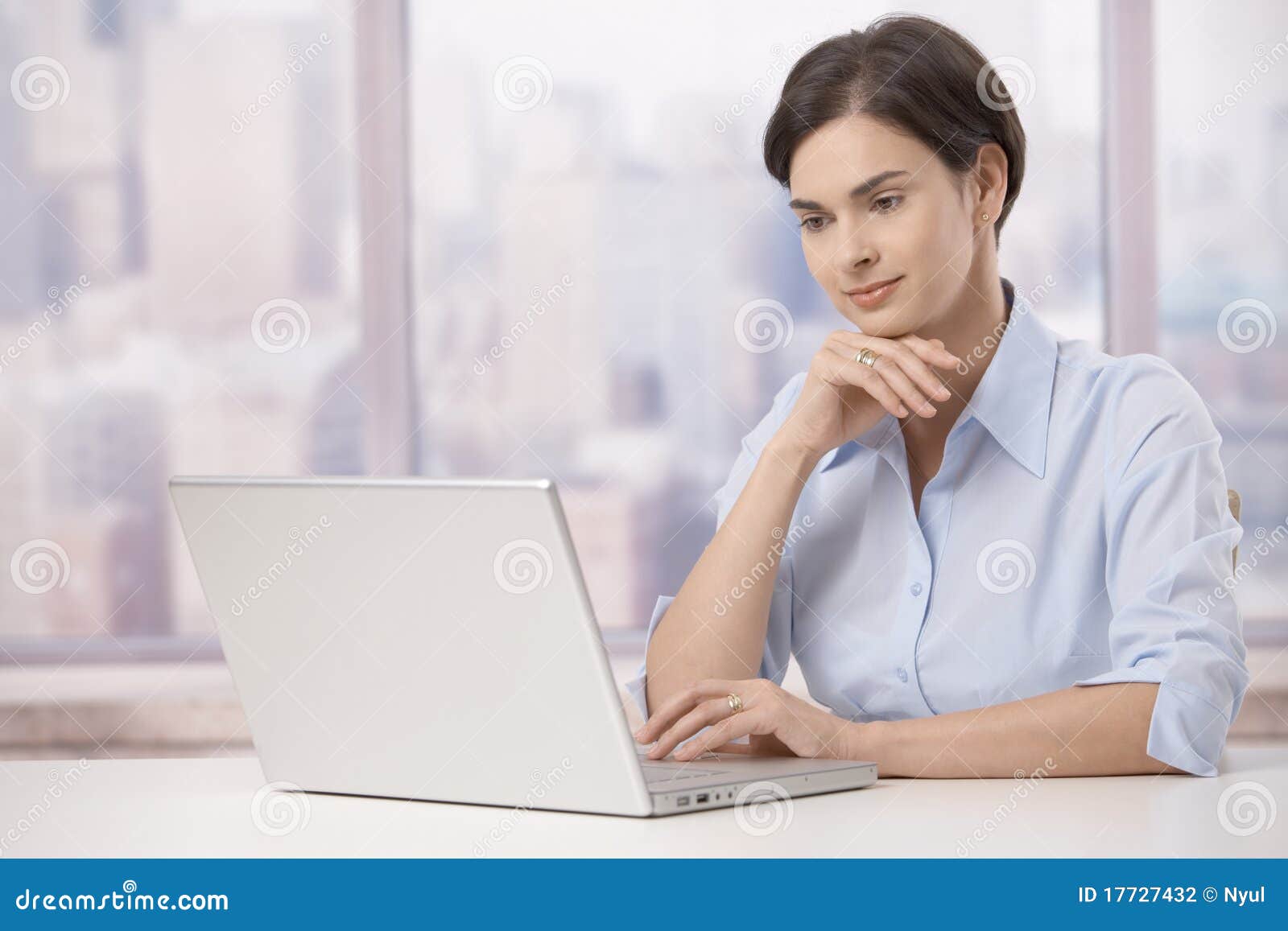 Portrait of Businesswoman in Office Stock Photo - Image of copyspace ...