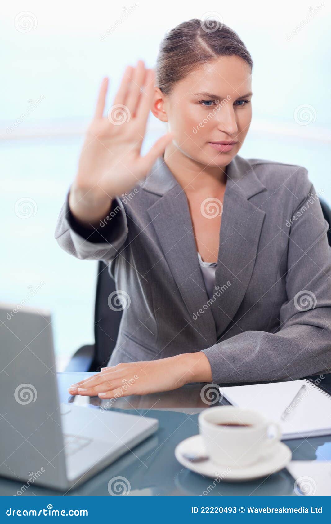 Portrait of a Businesswoman Refusing a Conversation Stock Image - Image ...