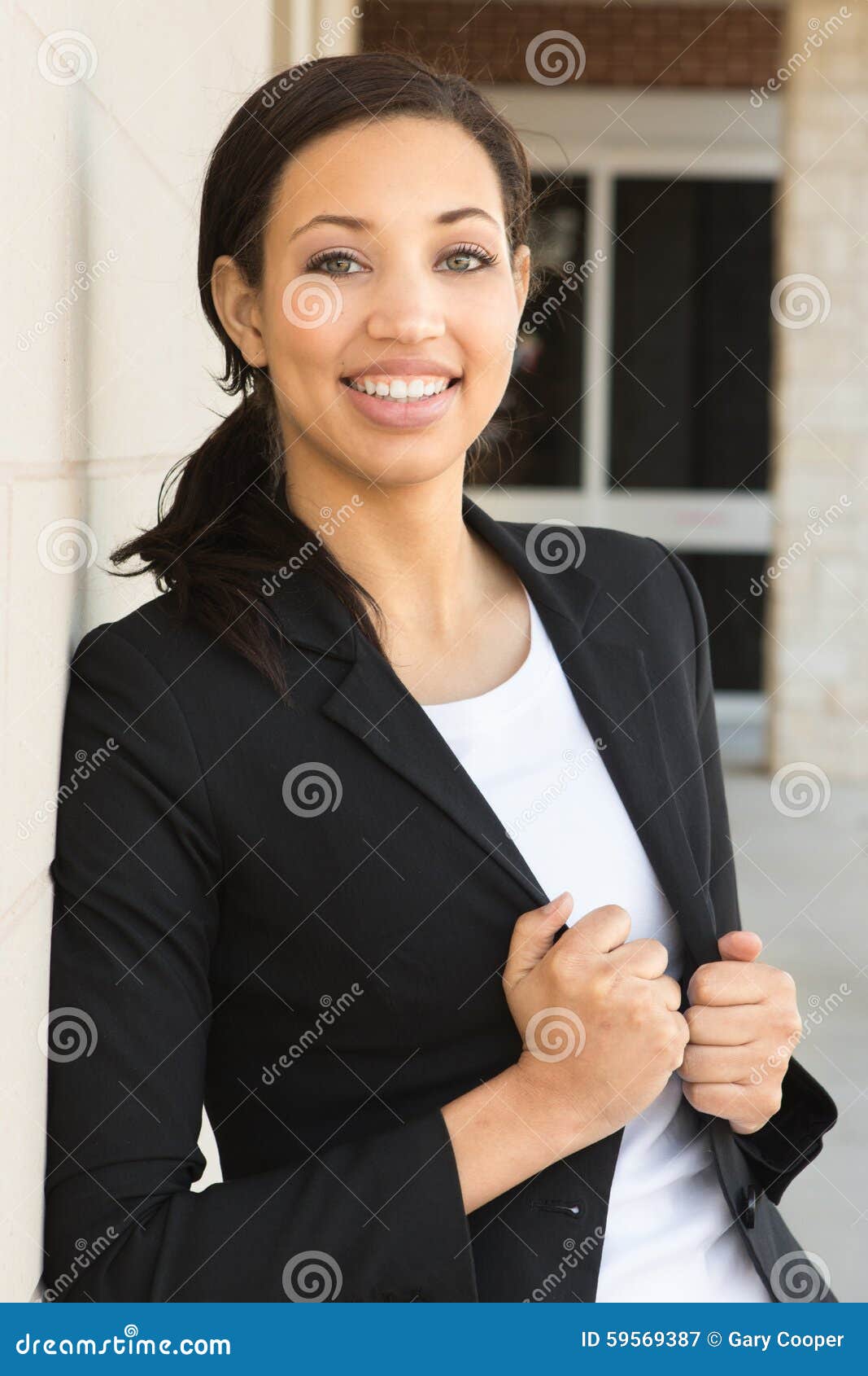 Portrait of a Businesswoman at Work. Stock Image - Image of american ...