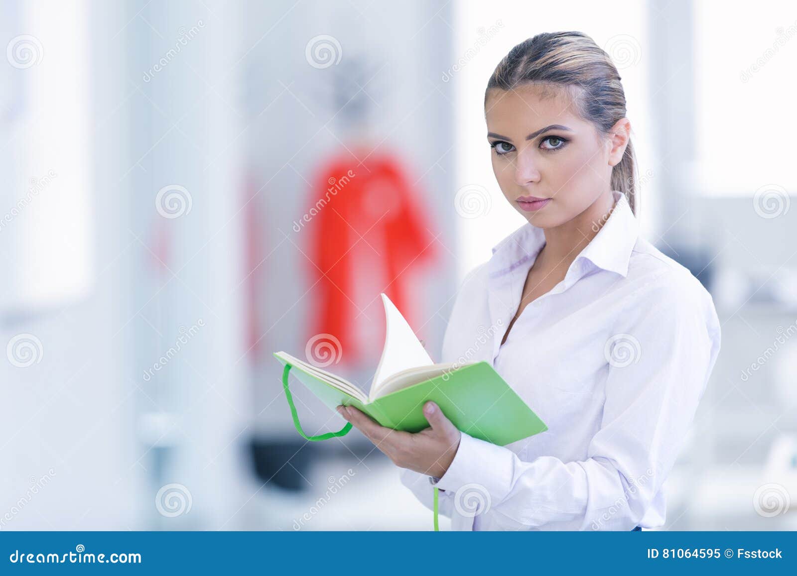 Portrait of Busy Secretary Looking at Camera Stock Image - Image of ...
