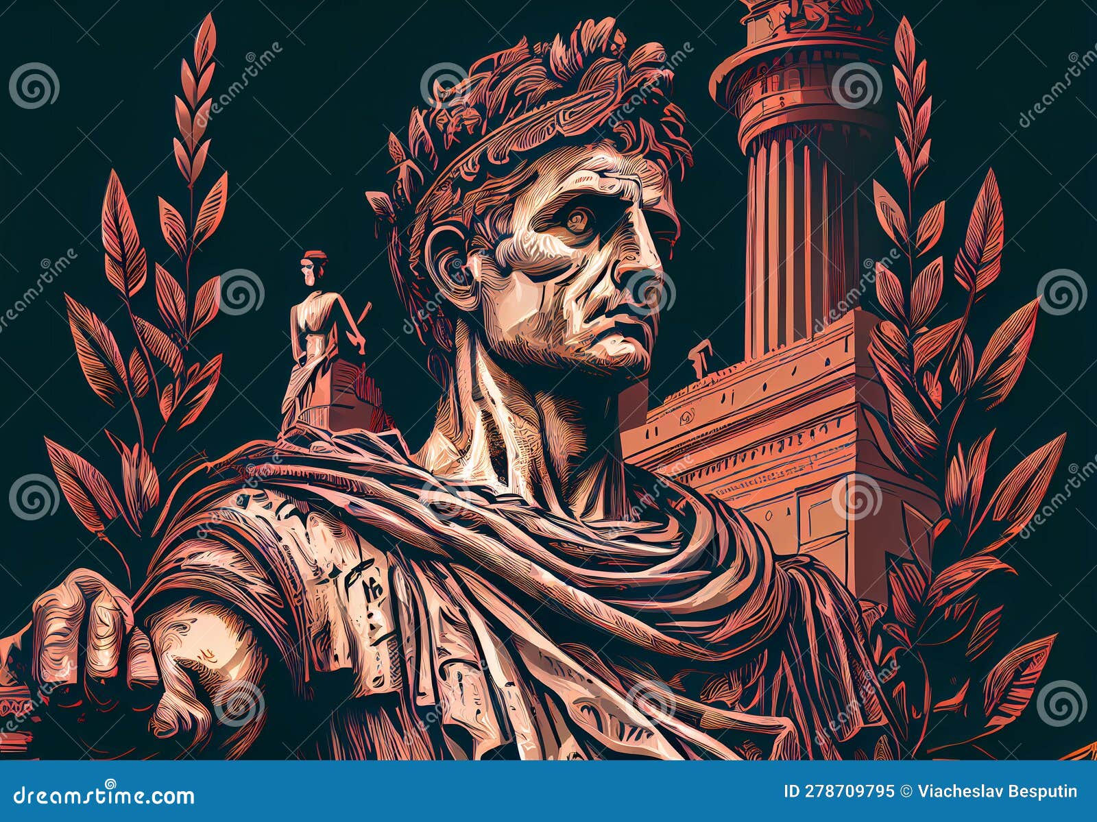 Portrait Of Cesare Borgia By Leonardo Da Vinci In A Vintage Book ...