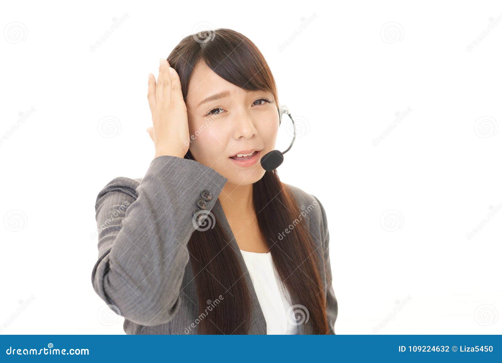 Disappointed Call Center Operator Stock Photo - Image of depressed ...