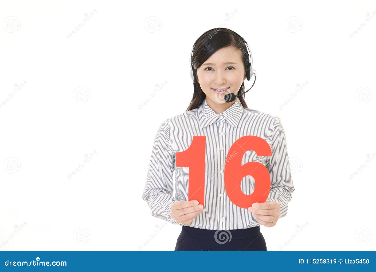 Operator with a number stock image. Image of communicate - 115258319