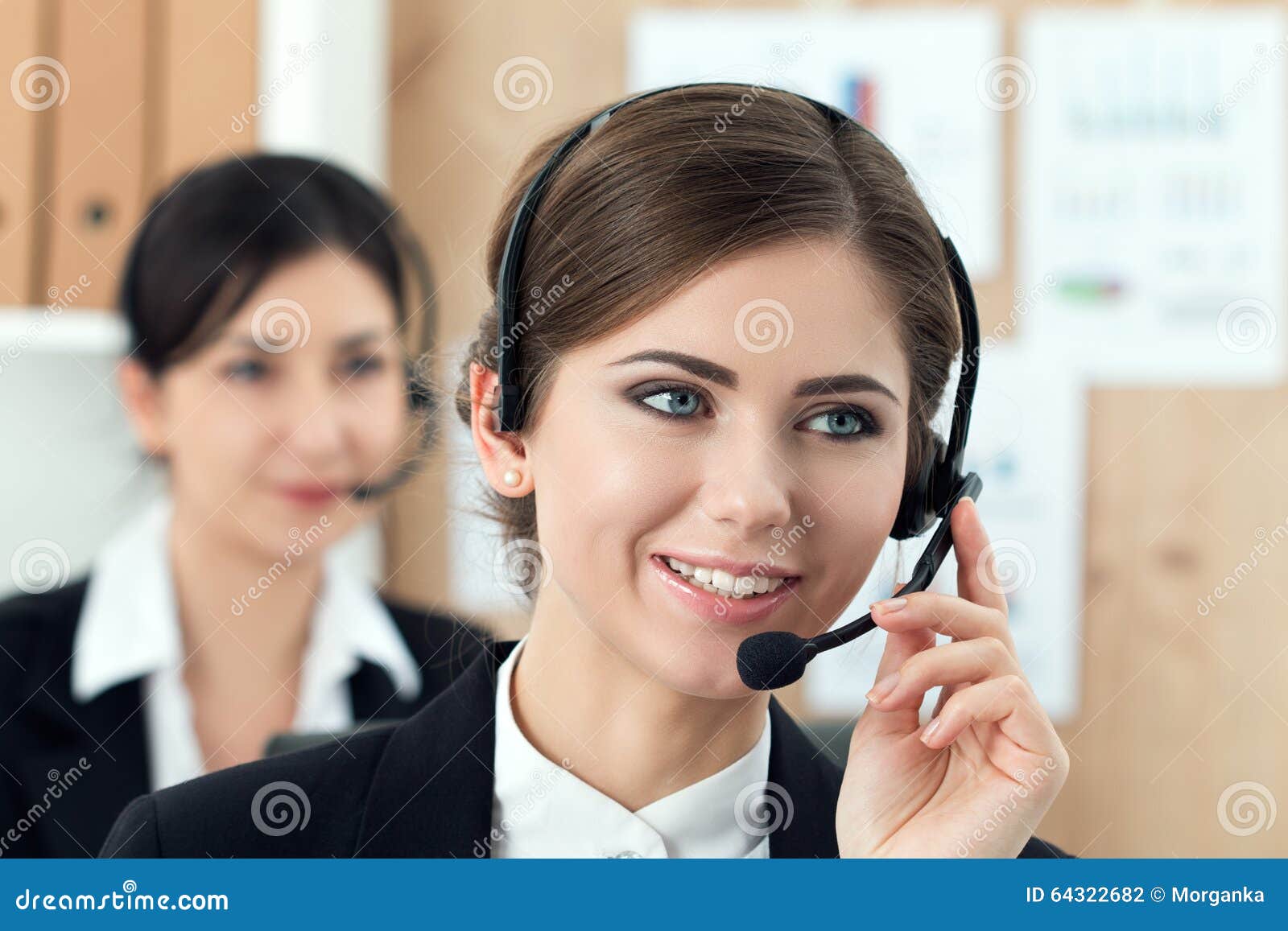 Portrait of Call Center Worker Stock Photo - Image of centre, online ...