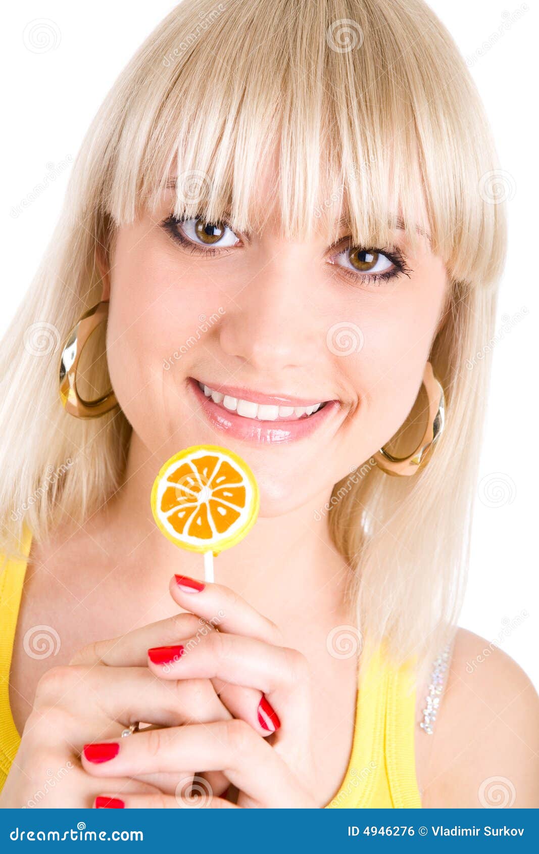 Portrait with candy stock photo. Image of lady, dental - 4946276
