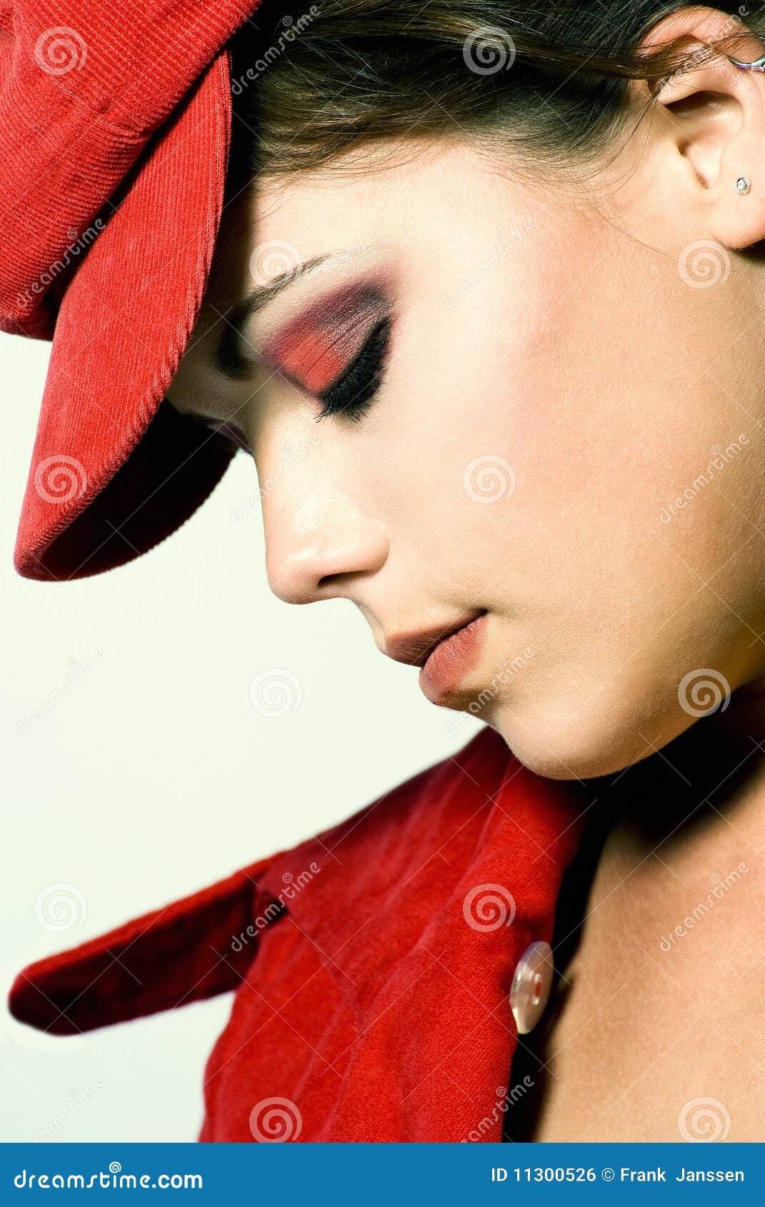 Portrait with cap stock photo. Image of beauty, profile - 11300526